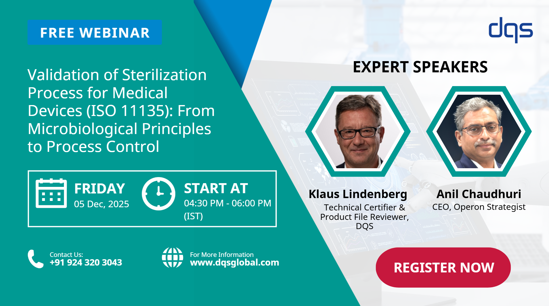 Webinar on ISO 11135 – ETO Sterilization | DQS