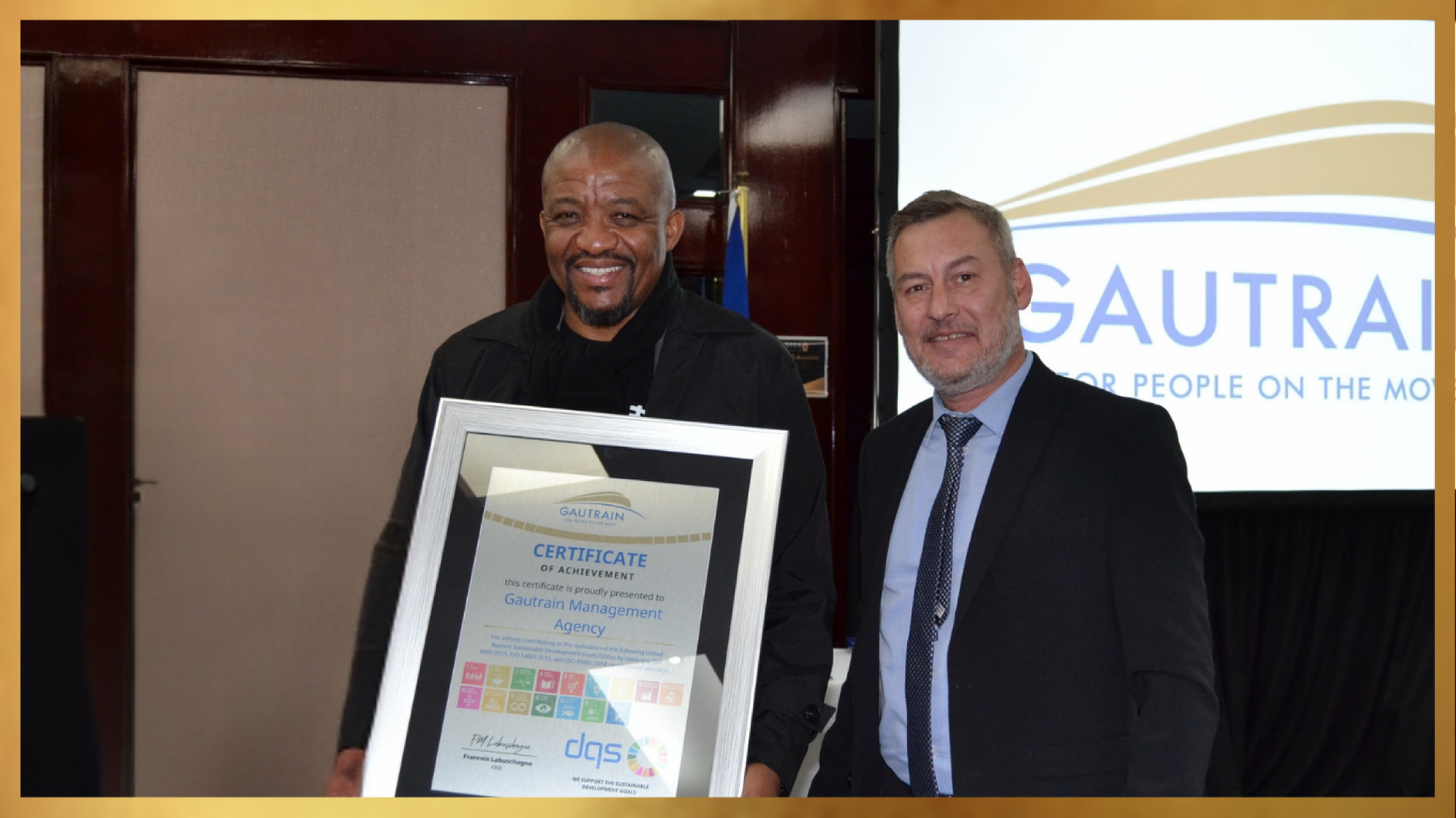 Gautrain Management Agency Earns IMS Certification by DQS South Africa